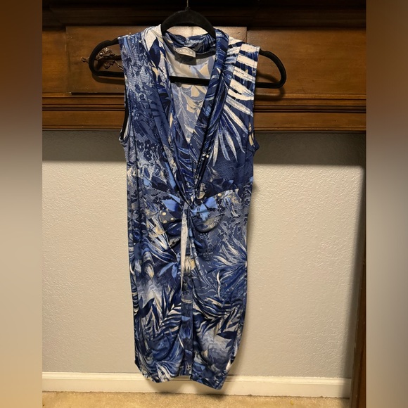 Laura | Dresses | Laura Blue And White Tropical Mini Dress | Poshmark